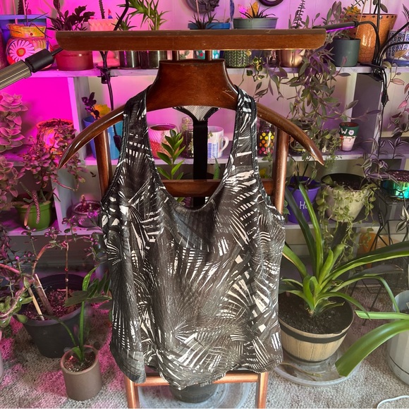 Tops | Palm Leaf Tank | Poshmark